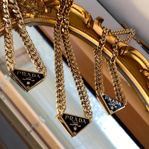 Gold Vintage Chains | Jewelry | Prada Gold Chain Necklace | Poshmark